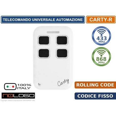 TELECOMANDO RADIOCOMANDO PER AUTOMAZIONE CANCELLI DOPPIA FREQUENZA 433 ...
