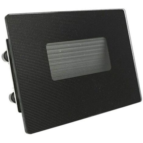 PUNTO LUCE SEGNAPASSO LED RETTANGOLARE IN VETRO NERO MONTAGGIO A ...