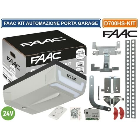 FAAC D700HS KIT PER AUTOMAZIONE PORTE GARAGE BASCULANTI E SEZIONALI ATTUATORE ELETTROMECCANICO A ...