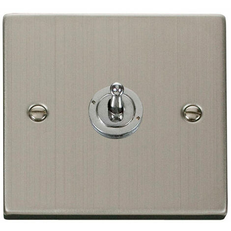 Stainless Steel 1 Gang 2 Way 10AX Toggle Light Switch - SE Home