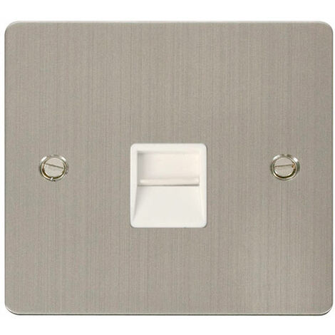 Flat Plate Stainless Steel Secondary Telephone Single Socket - White ...