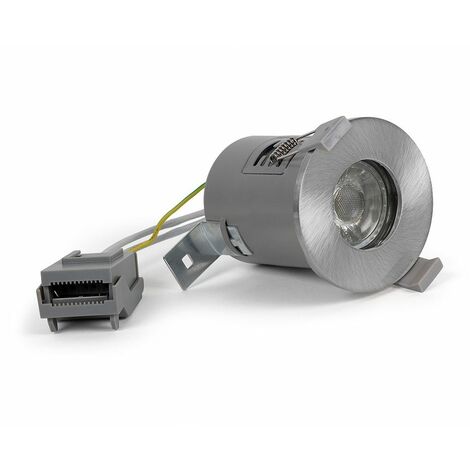 Brushed Chrome GU10 Fire Rated Downlight - IP65 - SE Home