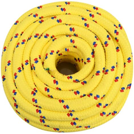 The Living Store Corde de bateau Jaune 20 mm 100 m Polypropylène ...