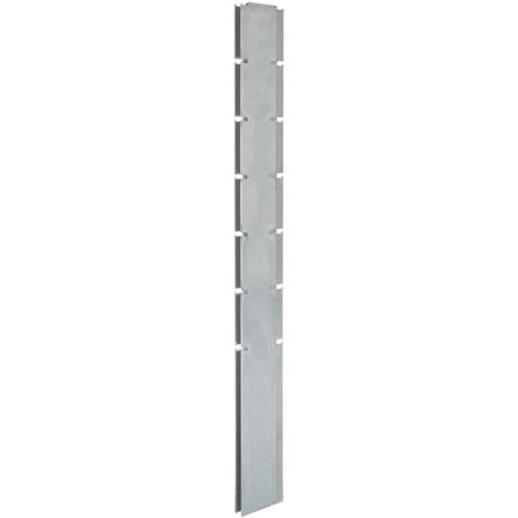 The Living Store - Poteaux de clôture 10 pcs argenté 180 cm acier galvanisé