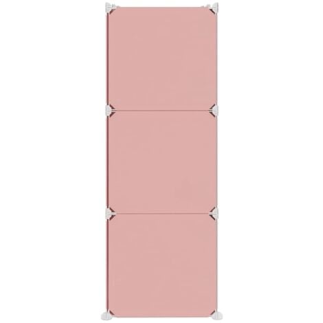 The Living Store Armoire de rangement pour enfants avec 6 cubes Rose PP ...