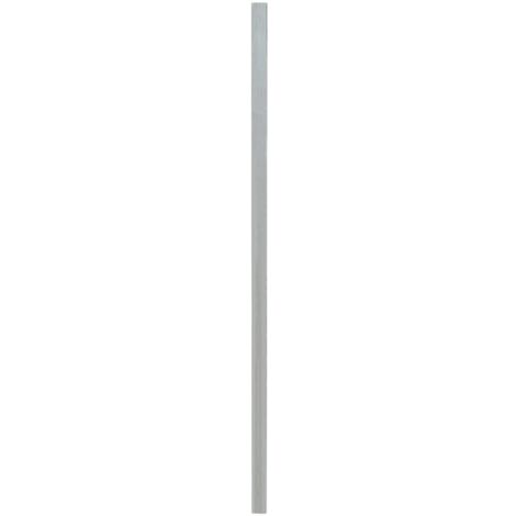 The Living Store - Poteaux de clôture 10 pcs argenté 200 cm acier galvanisé