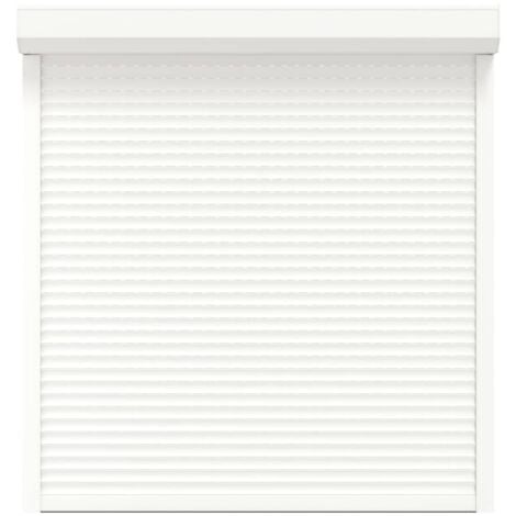 Volet roulant aluminium 140x150 cm blanc - The Living Store