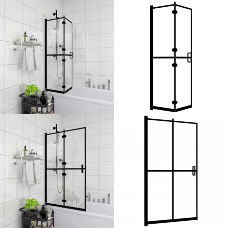 Cabine de douche pliable ESG 120x140 cm Noir - cabine de douche pliable ...
