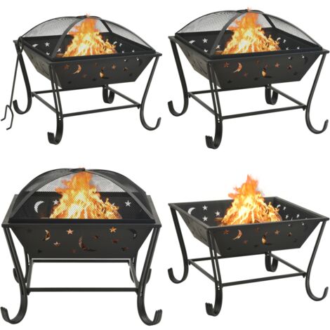 Foyer avec tisonnier 62 cm XXL Acier - foyer - foyers - Home & Living