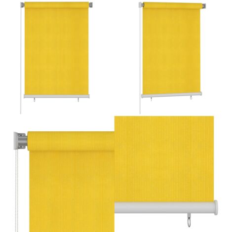 Store roulant d'extérieur 100x140 cm Jaune PEHD - store roulant ...