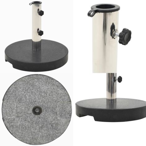 Socle de parasol Granite 20 kg Rond Noir - base pour parasol - bases ...