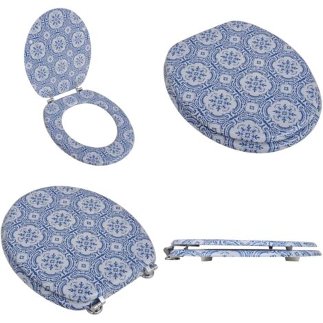 Abatant de WC avec couvercle design porcelaine - siège de toilette ...
