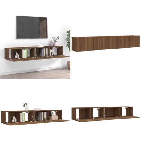 Ensemble de meubles TV 2 pcs Chêne marron Bois d'ingénierie - Meuble Tv ...