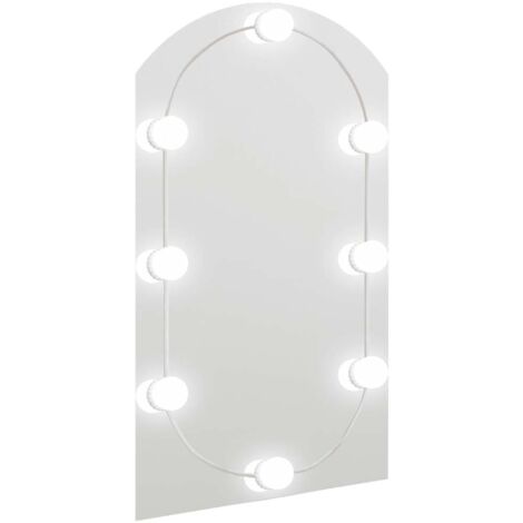 Miroir avec éclairage LED 70x40 cm Verre Arche - Miroirs Décoratifs ...