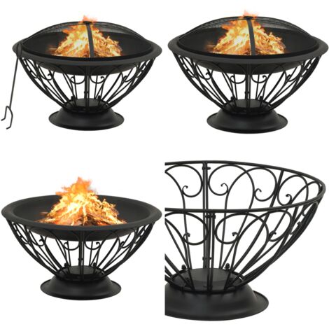 Foyer avec tisonnier 75 cm XXL Acier - foyer - foyers - Home & Living