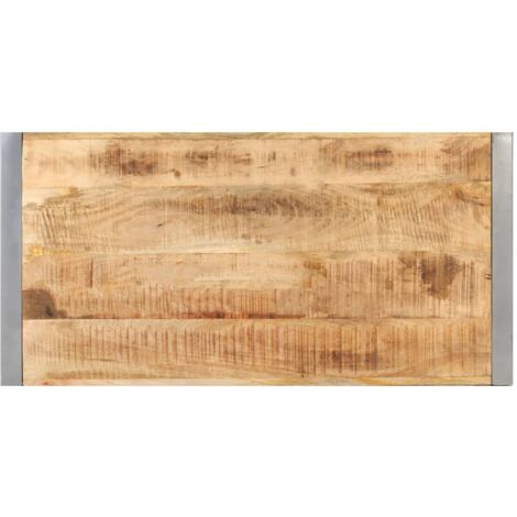 Table basse de salon design en bois véritable de manguier de 120cm ...