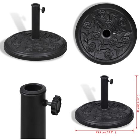 Socle de parasol rond Résine - base de parasol - bases de parasol ...