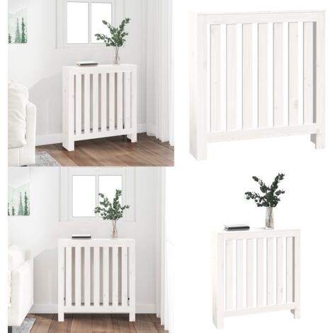 Cache-radiateur Blanc 79,5x19x84 cm Bois massif de pin - cache ...