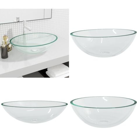 Lavabo Verre 50x37x14 cm Transparent - Lavabo En Verre - Lavabo Design ...