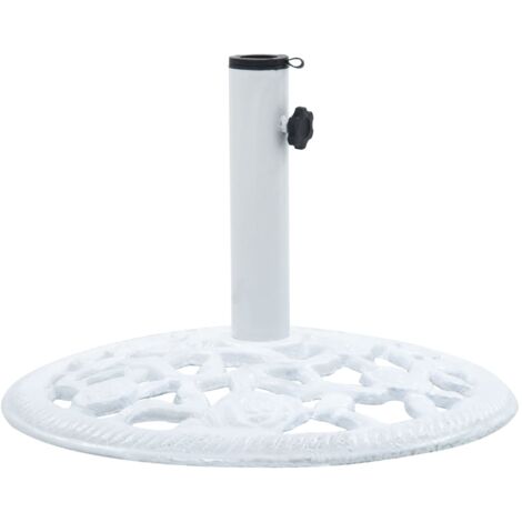 Socle de parasol Blanc 12 kg 48 cm Fonte - base de parasol - bases de ...