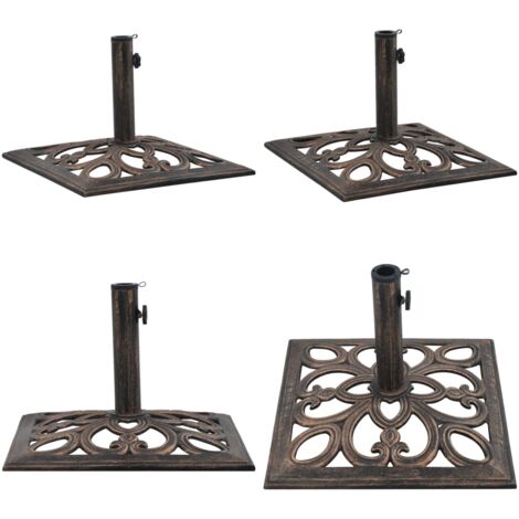 Socle de parasol Bronze 12 kg 49 cm Fonte - base de parasol - bases de ...