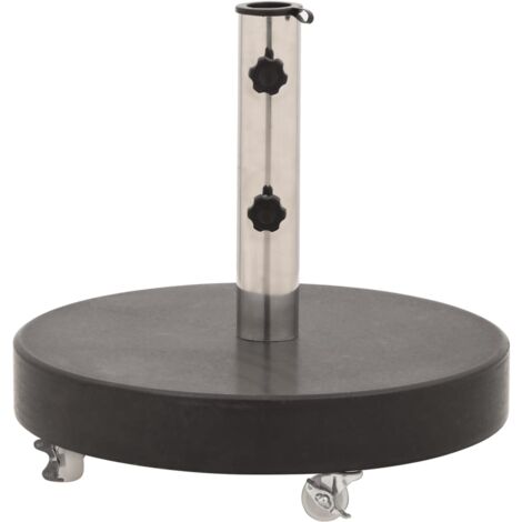 Socle de parasol Granite 30 kg Rond Noir - base pour parasol - bases ...