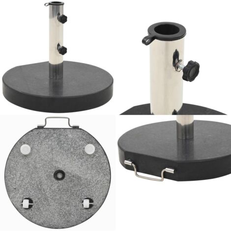 Socle de parasol Granite 28,5 kg Rond Noir - base pour parasol - bases ...