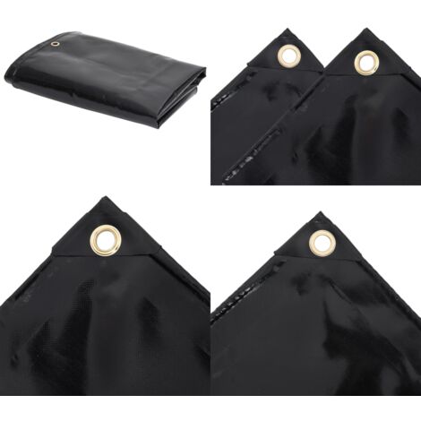 Bâche de protection 650 g/m² 3x4 m Noir - Bâche Imperméable - Bâche De ...
