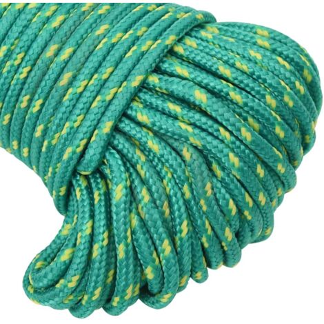 Corde de bateau Vert 4 mm 50 m Polypropylène - Corde De Bateau - Corde ...