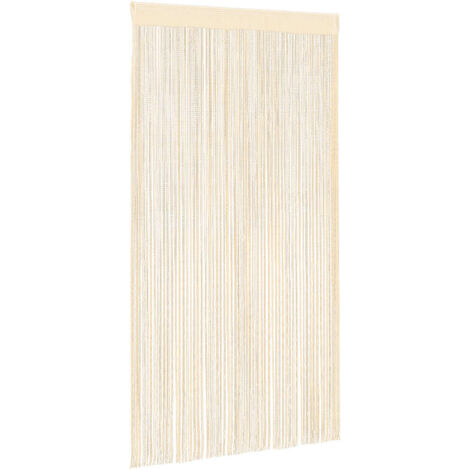 Rideau en fils 2 pcs 140 x 250 cm Crème - Rideaux - Rideaux En Fils ...