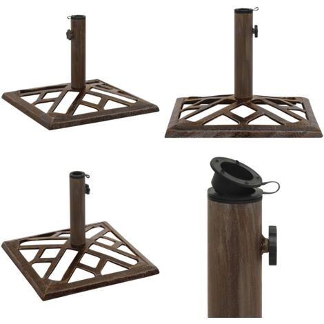 Socle de parasol Bronze 44x44x31 cm Fonte - base de parasol - bases de ...