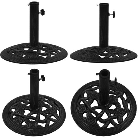 Socle de parasol Noir 40x40x32 cm Fonte - base de parasol - bases de ...