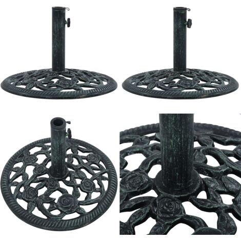 Socle de parasol Vert 9 kg 40 cm Fonte - base de parasol - bases de ...