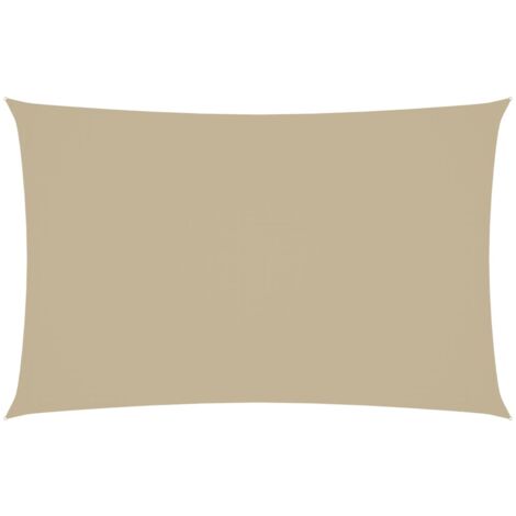 Voile de parasol tissu oxford rectangulaire 2x5 m beige - Parapluie ...