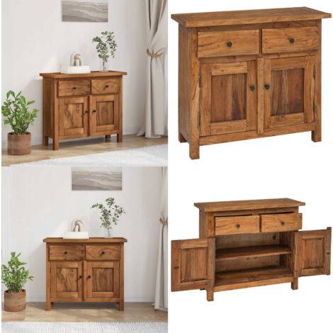 Buffet bois d'acajou massif 75x30x65 cm - Buffet - Commode - Meuble De ...