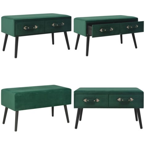 Table basse Vert 80x40x46 cm Velours - Table Basse - Meuble TV - Table ...