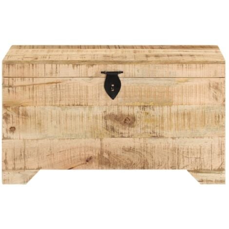 Coffre de rangement Bois massif de manguier brut - coffre de rangement - coffres de rangement ...