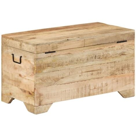 Coffre de rangement Bois massif de manguier brut - coffre de rangement - coffres de rangement ...