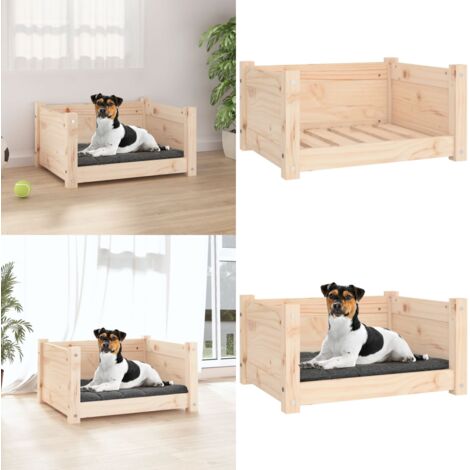 Lit pour chien 55,5x45,5x28 cm Bois massif de pin - Panier Pour Chien ...