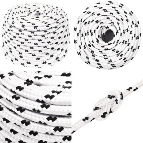 Corde de bateau tressé Blanc 8 mmx100 m Polyester - Corde De Bateau ...
