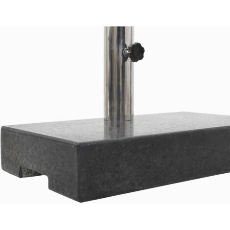 Socle de parasol rectangulaire Granite 25 kg Noir - base pour parasol ...