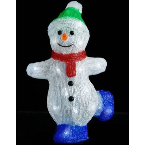 Silhouette de bonhomme de neige de Noël LED Acrylique 30 cm - Décorations De Noël - Figurines De ...