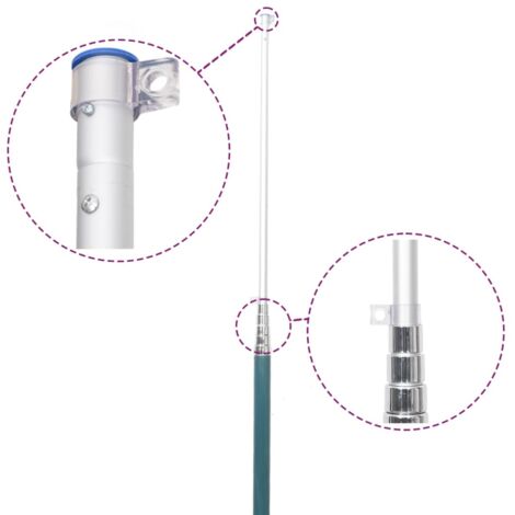 Mât de drapeau télescopique Argenté 5,55 m Aluminium - mât de drapeau ...