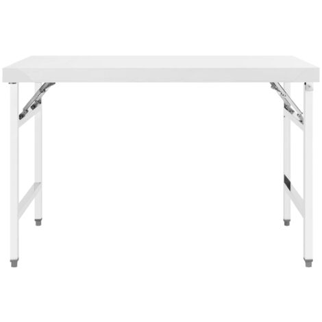 Table de travail pliable de cuisine 120x60x80 cm Inox - table de ...