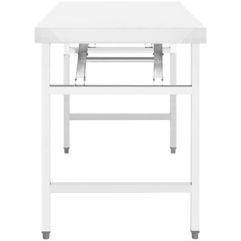 Table de travail pliable de cuisine 120x60x80 cm Inox - table de ...