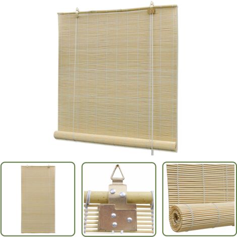 The Living Store Store à rouleau Bambou naturel 80x160 cm - Stores ...