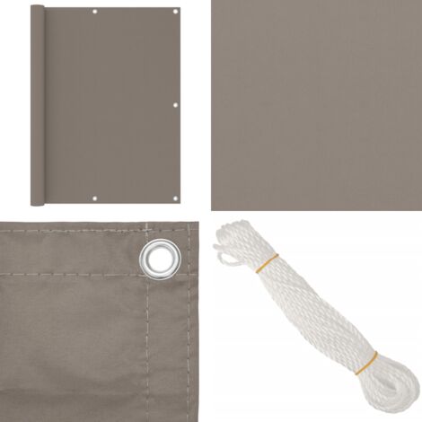 Écran de balcon Taupe 120x400 cm Tissu Oxford - Écran De Balcon ...