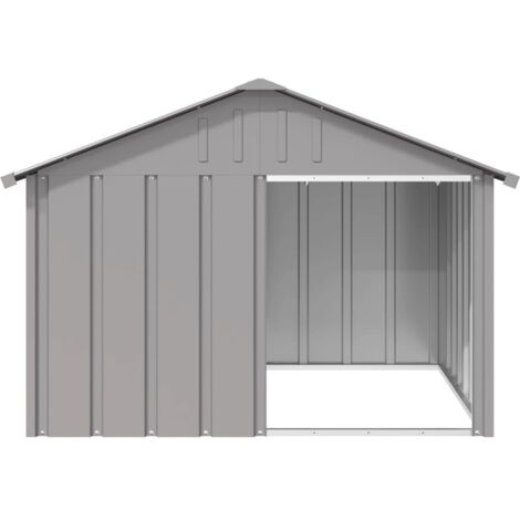 Niche pour chien Gris 116,5x103x81,5 cm Acier galvanisé - niche pour ...