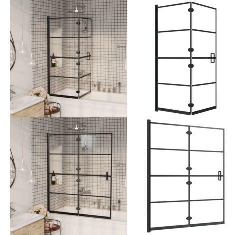 Cabine de douche pliable ESG 120x140 cm Noir - cabine de douche pliable ...