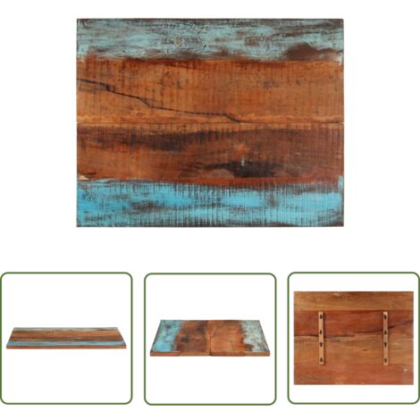 The Living Store Dessus de table rectangulaire 70x90 cm 25-27 mm Bois ...